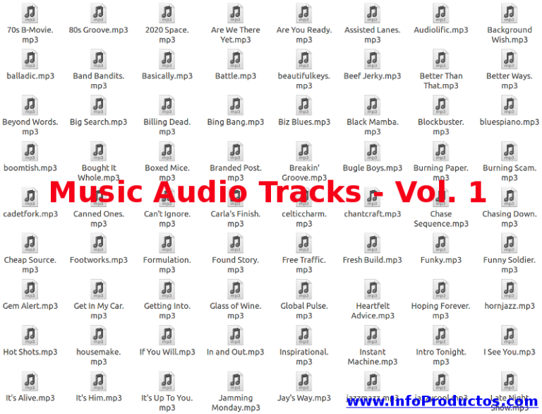 Music Audio Tracks - Volumen 1 - InfoPRODUCTOS.com